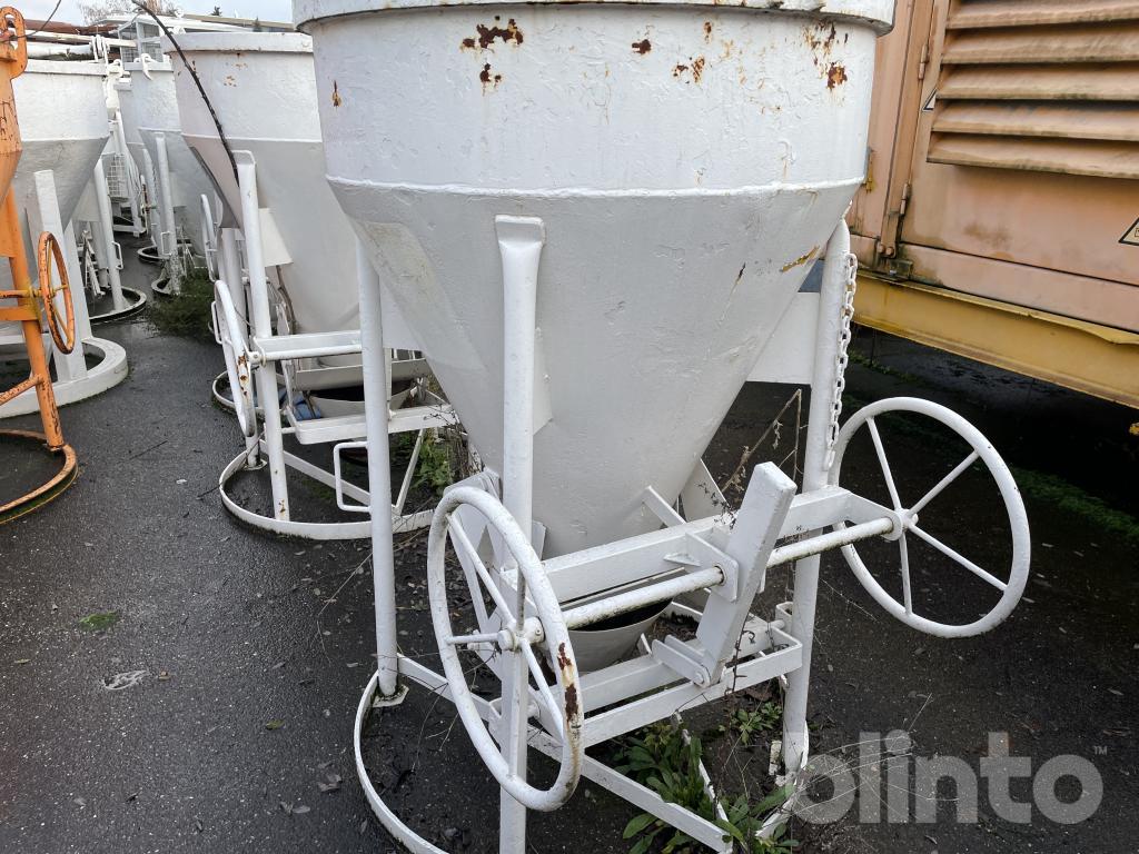 Betonkübel 500L - Kran-Betonkübel gerader Auslauf | Blinto
