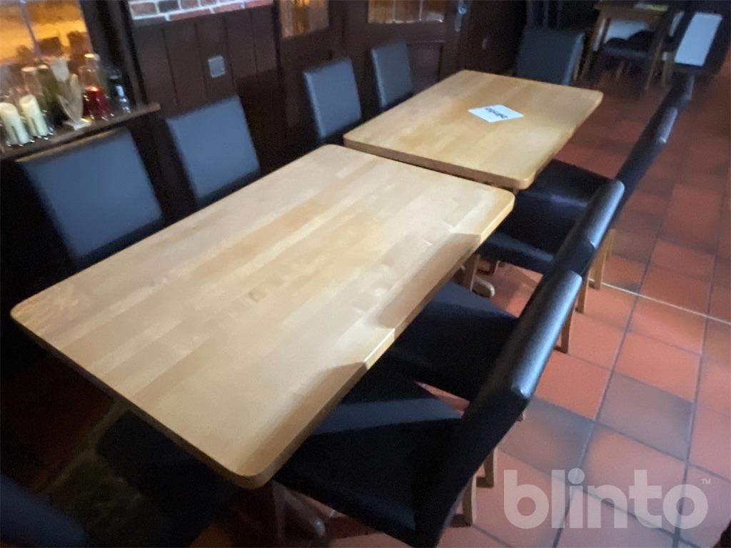 Tischgruppe - 2 Tische mit 10 Stühlen und Spiegel | Blinto